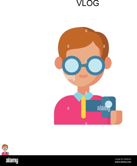 Vlog Simple Vector Icon Illustration Symbol Design Template For Web