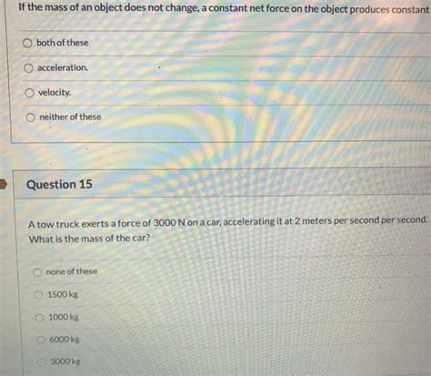 Solved If The Mass Of An Object Does Not Change A Constant Chegg