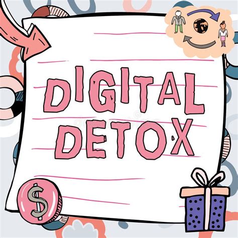 Conceptual Display Digital Detox Conceptual Photo Prohibiting The