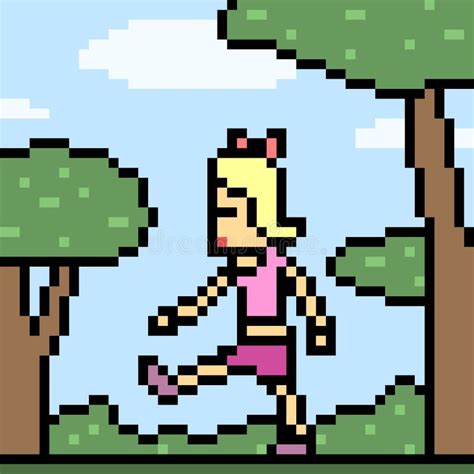 Pixel Art Character Walk Stock Illustrations 79 Pixel Art Character