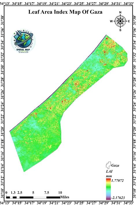 Spatial Map Vision On Linkedin The Leaf Area Index Lai Map Of Gaza Provides Valuable