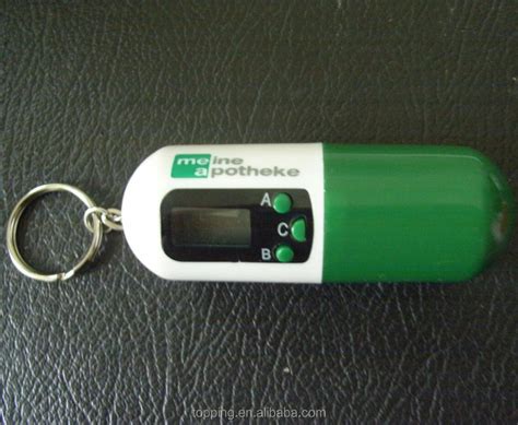 Capsule Shape Pill Box Timer With Kaychain Buy Pill Box Timer Pill