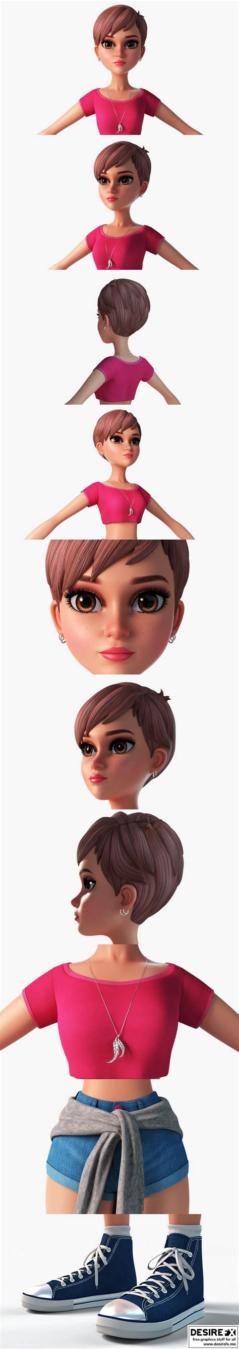 Desire Fx 3d Models Katrina Cartoon Girl