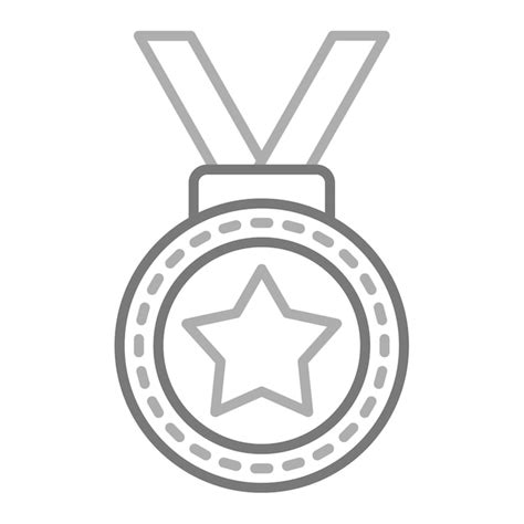 Una Medalla De Plata Con Una Estrella En Ella Vector Premium