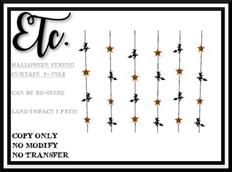 Second Life Marketplace Etc Halloween String Curtain 1 Second Life Marketplace Etc Halloween String Curtain 1