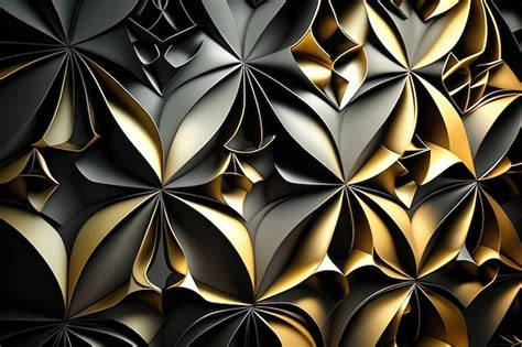Premium Ai Image Stylish Wallpaper With An Intricate Pattern Of Overlapping Geometric Shapes