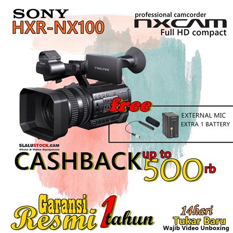 Jual Sony Hxr Nx100 Full Hd Professional Camcorder Free Battery Extra Microphone Shopee Indonesia
