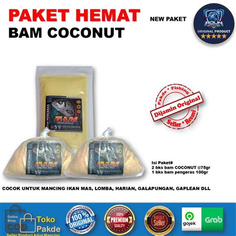 Jual PAKET HEMAT BAM COCONUT Umpan Ikan Mas Siap Pakai Wangi Gurih Kelapa TOP Produk Adun