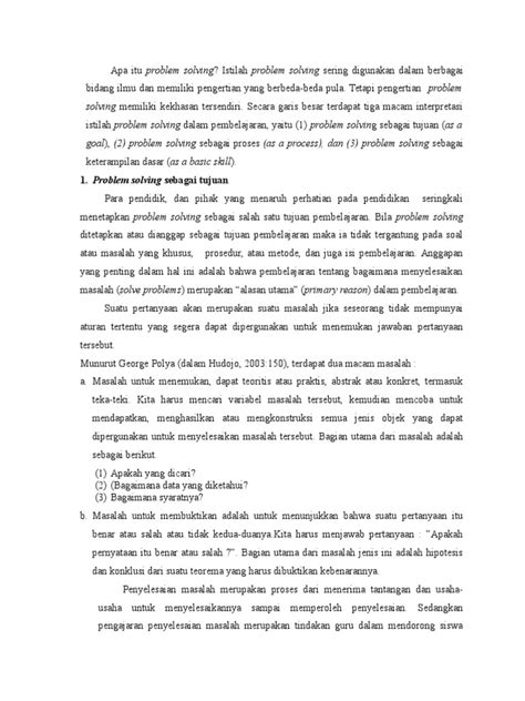 Apa Itu Problem Solving Pdf Apa Itu Problem Solving Pdf