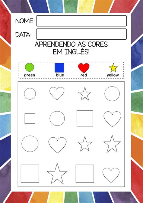 Atividades Com Cores Para Educação Infantil Para Imprimir Braincp