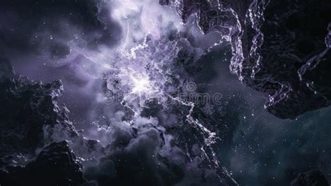 Abstract Digital Explosion With Debris And Particle On A Dark