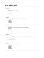 BIOLOGY WEEK 4 QUIZ BIOLOGY WEEK 4 QUIZ ANSWERS Course Hero