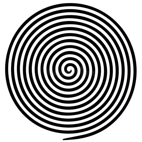 Espiral Abstrata Redonda Branca Preta Do Hypnotic Do Redemoinho
