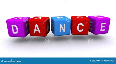 Dance Word Block On White Stock Illustration Illustration Of Letter