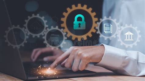 A Man Showing Data Access Protection With Key Icon Protecting Data From