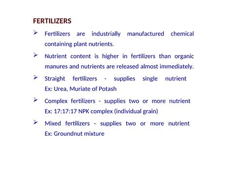 Agr 101 Role Of Manures And Fertilizers Ppt 1 Agri Junctionppt