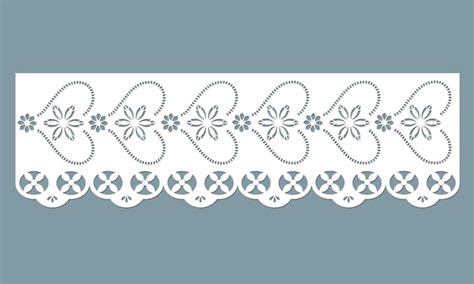 Premium Vector Vintage Lace Cotton Eyelet Trim Design Vector Floral