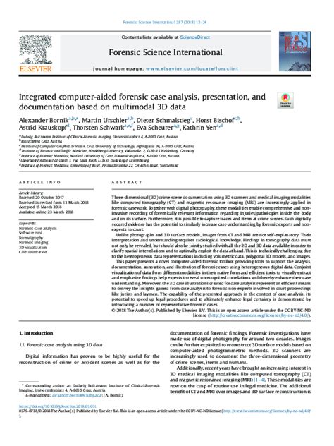 Pdf Integrated Computer Aided Forensic Case Analysis Presentation