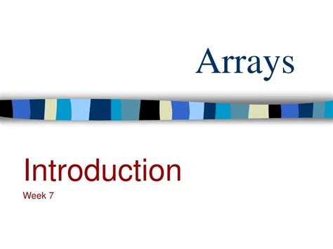 Ppt Arrays Powerpoint Presentation Free Download Id9484854