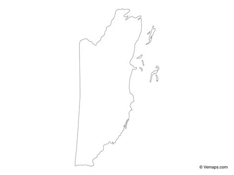 Outline Map Of Belize Free Vector Maps