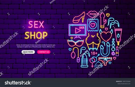섹스 샵 네온 배너 디자인성인 장난감 스톡 벡터 로열티 프리 1305725569 Shutterstock