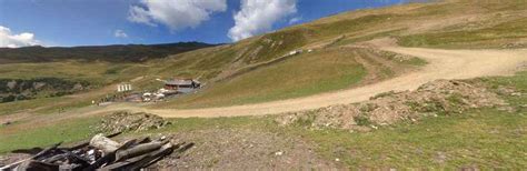 Driving The Unpaved Mountain Road To Rodella Pass In The Dolomites