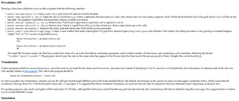 solved project 1 percolation description percolation is a