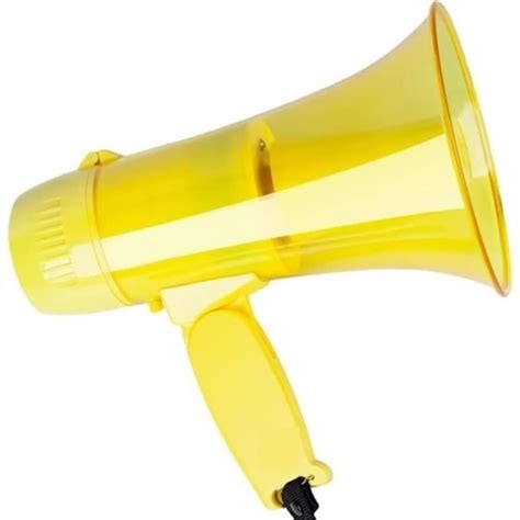 Luernas Haut Parleur Mégaphone Bullhorn Main Mégaphone Sirène Alarme Et Enregistrement Haut