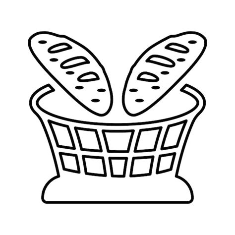 Premium Vector Bread Basket Icon Outline Vector