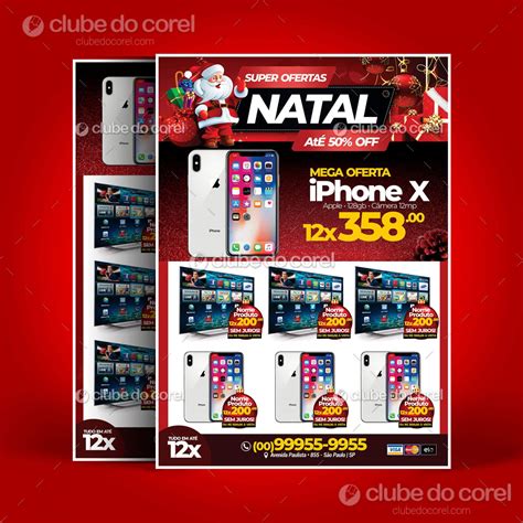 Encarte Panfleto Natal Modelo Pronto 04 Clube Do Corel