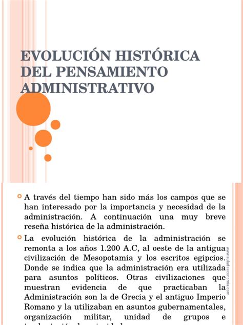 Evolución Del Pensamiento Administrativo I Burocracia Conceptos