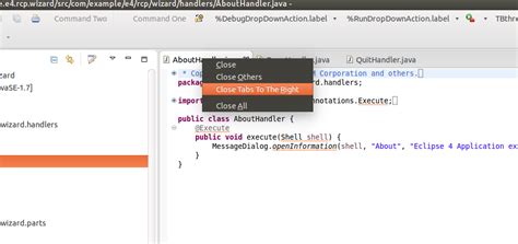 Close All Tabs To The Right Option In Eclipse Java Editor Stack