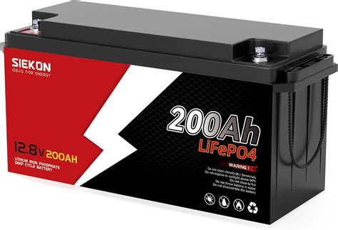Siekon Lifepo4 Battery 12v 200ah Built In 200a Bms4000