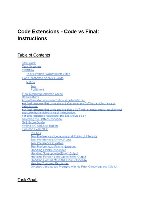 Code Extensions Code Vs Final Instructions Code Extensions Code Vs Final Instructions