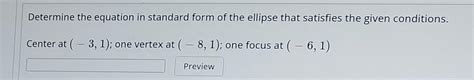 Solved Determine The Equation In Standard Form Of The Chegg