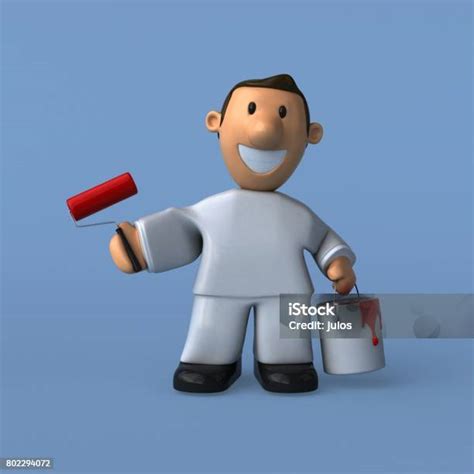 만화 화가3d 일러스트 개선에 대한 스톡 사진 및 기타 이미지 개선 빨강 양동이 Istock