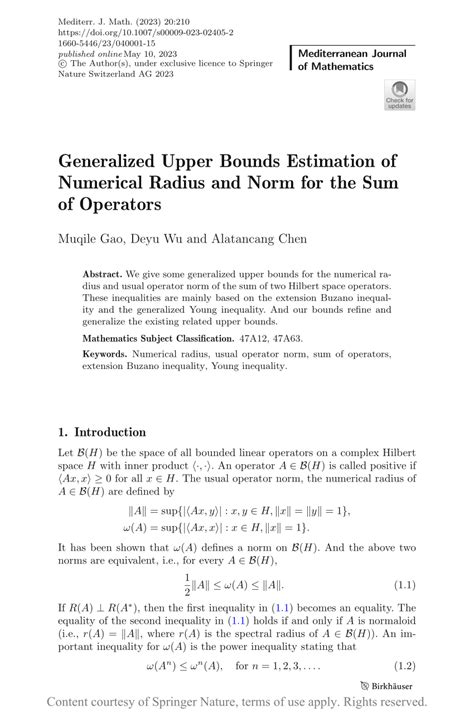 Generalized Upper Bounds Estimation Of Numerical Radius And Norm For