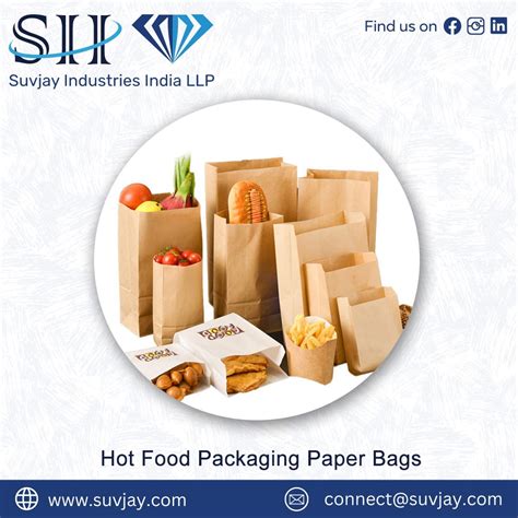 Hot Food Packaging Paper Bags Introducing Suvjay Industries India