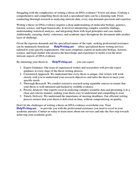 thesis on dna evidence pdf dna profiling dna