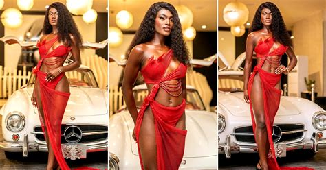 Ootd Makeeba Kaya Animpong Sets The Scene Ablaze In Red Hot Tule Fashion Creation Fashion Ghana