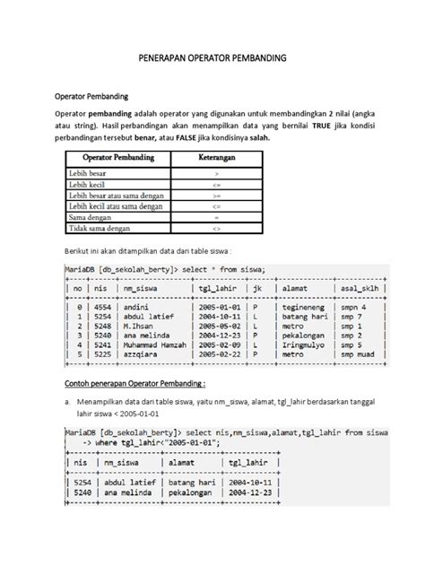 operator pembanding and logika pdf