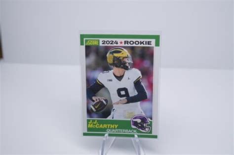 JJ McCarthy 2024 Panini Score RC Rookie Card 1989 Throwback 8 EBay