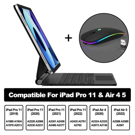 GOOJODOQ Magic Keyboard Case For Ipad Th Generation Cases Ipad Pro Ipad Pro M