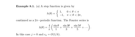 Solved Fourier Series Step Function Exercise A Not Chegg Com
