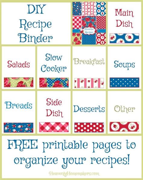 8 Best Free Printable Cookbook Divider Tabs Artofit