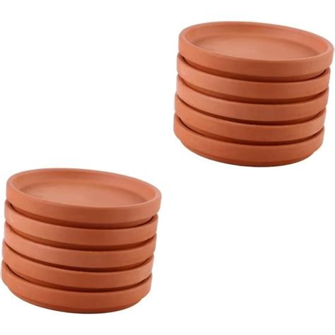 10 Pièces Plateau De Jardinière En Terre Cuite Petits Pots En Terre