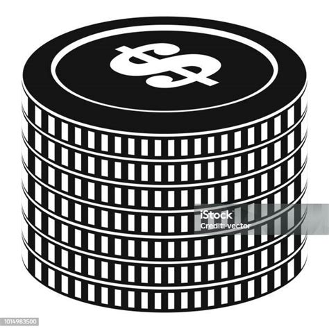 投幣圖示 簡單的黑色樣式向量圖形及更多儲蓄圖片 儲蓄 充裕 光 Istock