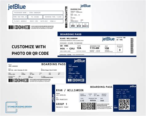 Editable Airline Boarding Pass Ticket Template Surprise Trip Ticket
