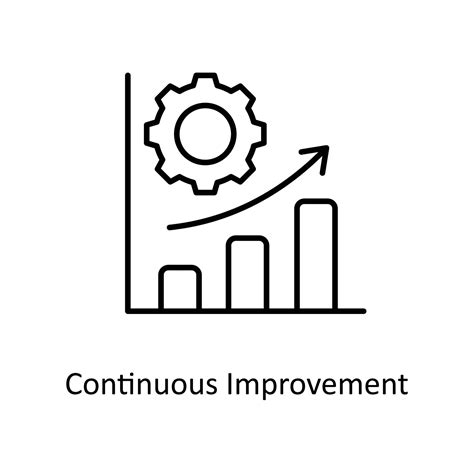 Continuous Improvement Vector Outline Icons Simple Stock Illustration