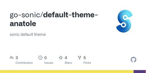 GitHub Go Sonic Default Theme Anatole Sonic Default Theme